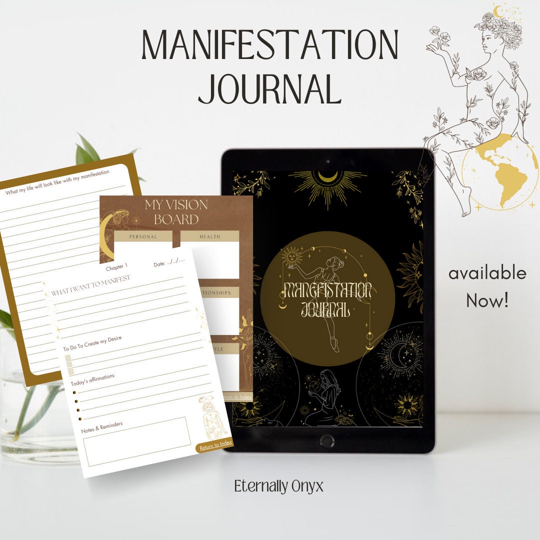 Manifestation Journal | Vision Board | Digital & Printable ...
