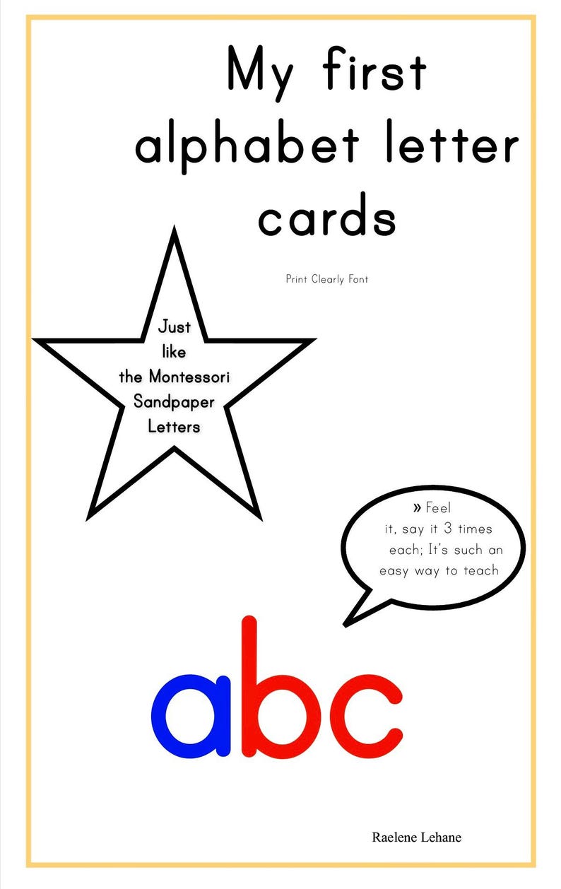 Montessori ABC and Alphabet Cards to Learn the Letters and Sounds ...