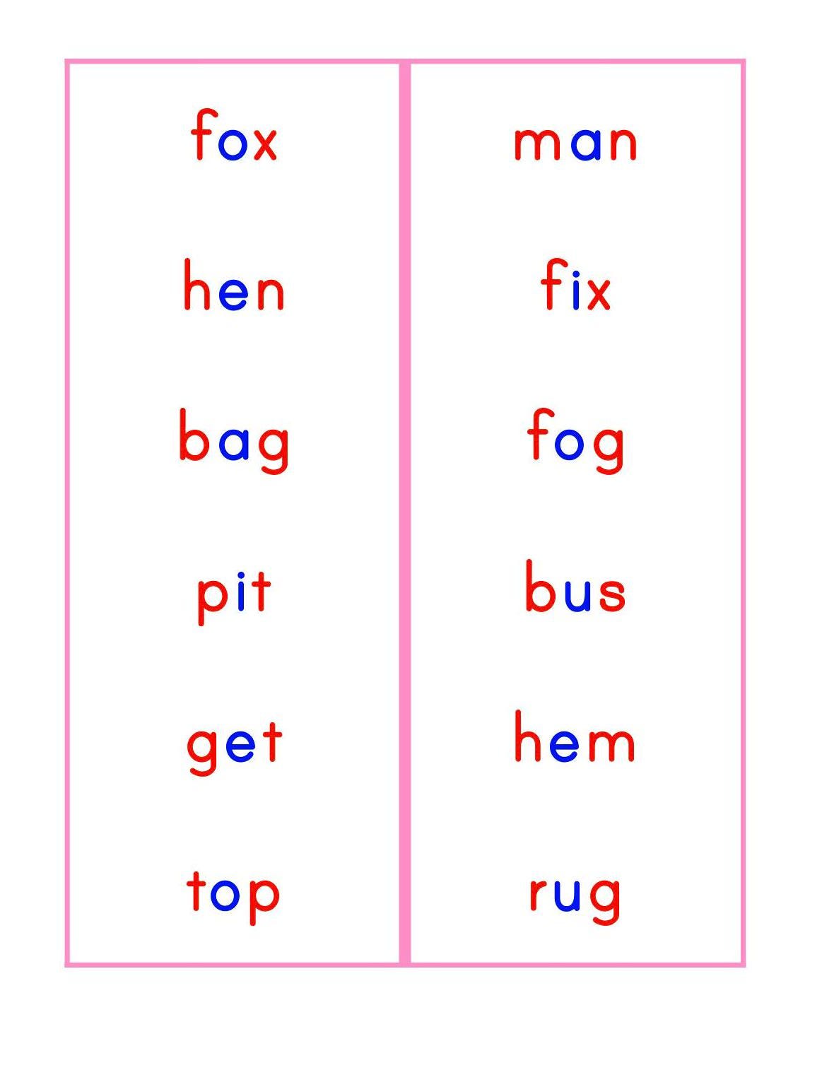 Montessori Pink Series With Phonetic Cvc Reading Activities, in Print ...