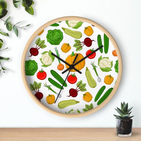 Vegetable Wall Clock - Etsy