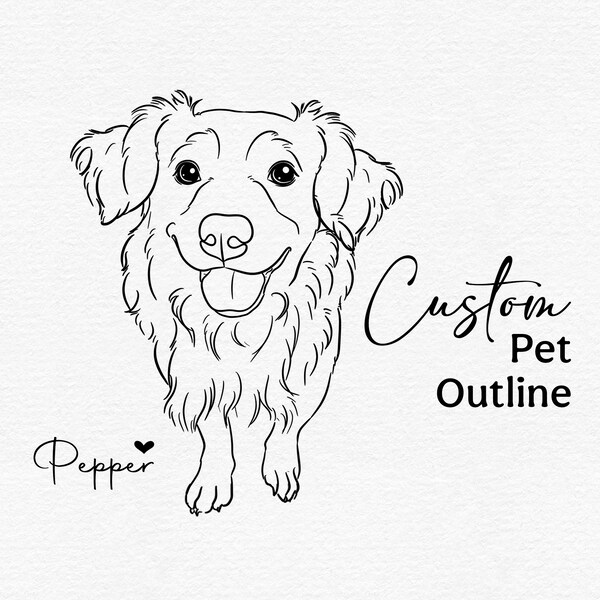 Pet Line Drawing - Etsy