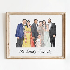 Custom Watercolor Portrait Painting Art, Couple Illustration ...
