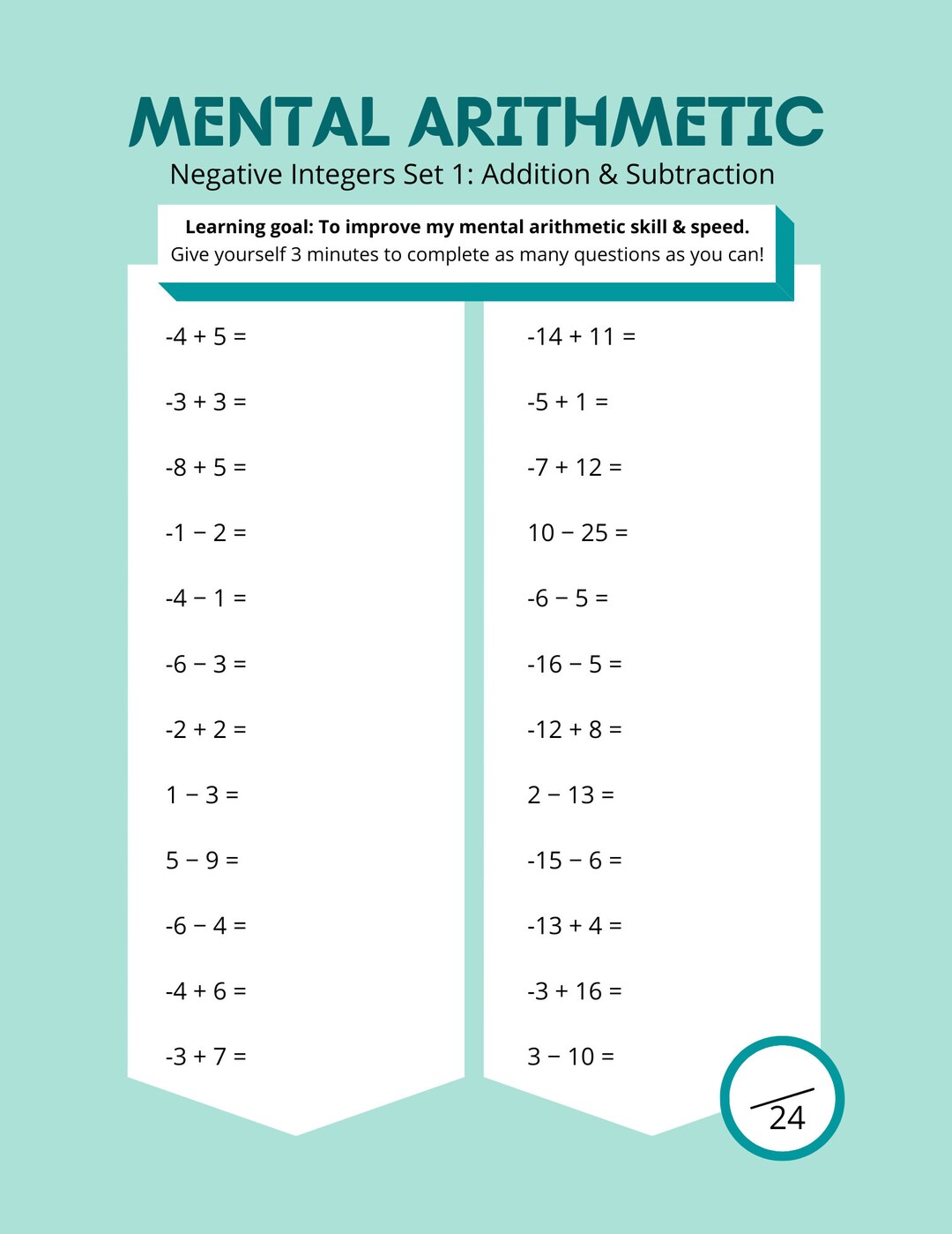 Kids Math Worksheet - Etsy