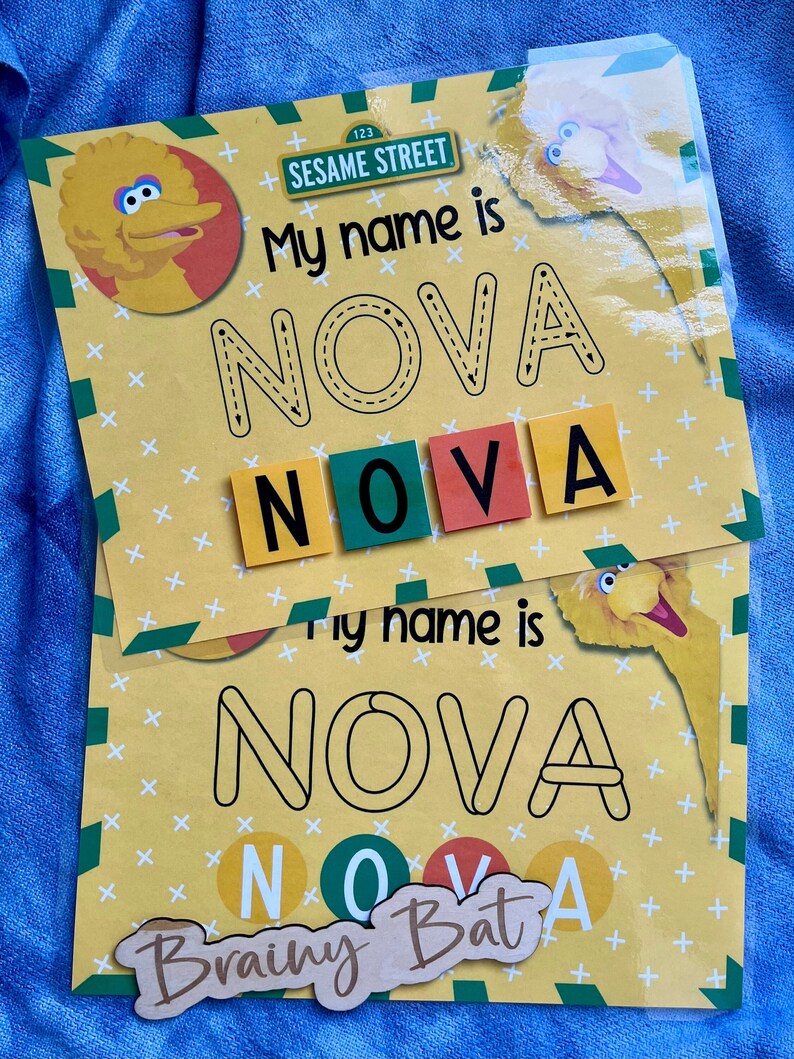 Personalized Name Tracing, Playdough Name Mat, Name Recognition, Spell ...