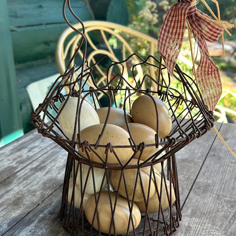 Wire Egg Basket - Etsy