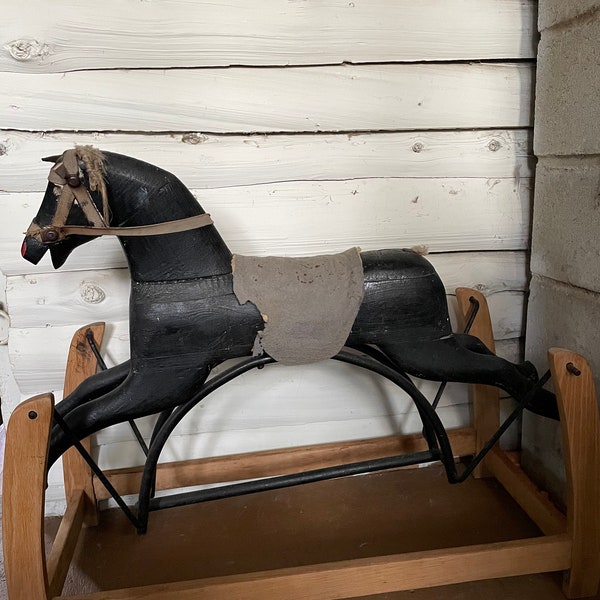 Antique Rocking Horse - Etsy