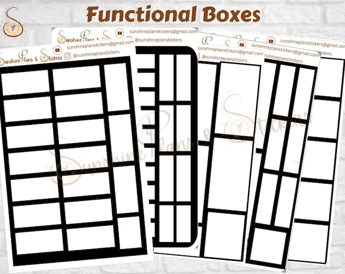 Blank Box Strip Planner Stickers Planner Stickers Labels for Diaries ...