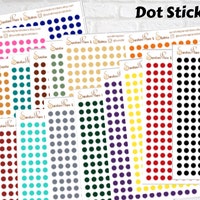 Mini Dot Planner Stickers, MINI Teeny Tiny Colorful, Neutral Dot ...