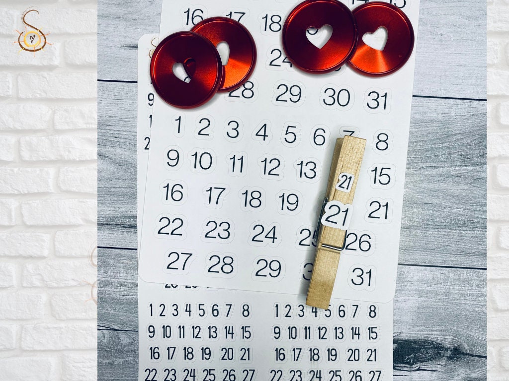 Date Stickers: Large & Small Planner Stickers - Etsy