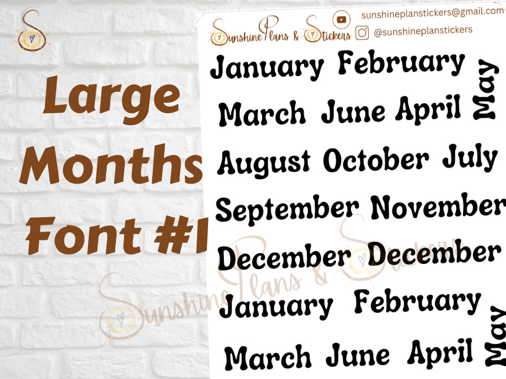 Months of the Year Stickers | Great for Planners, Bullet Journals ...