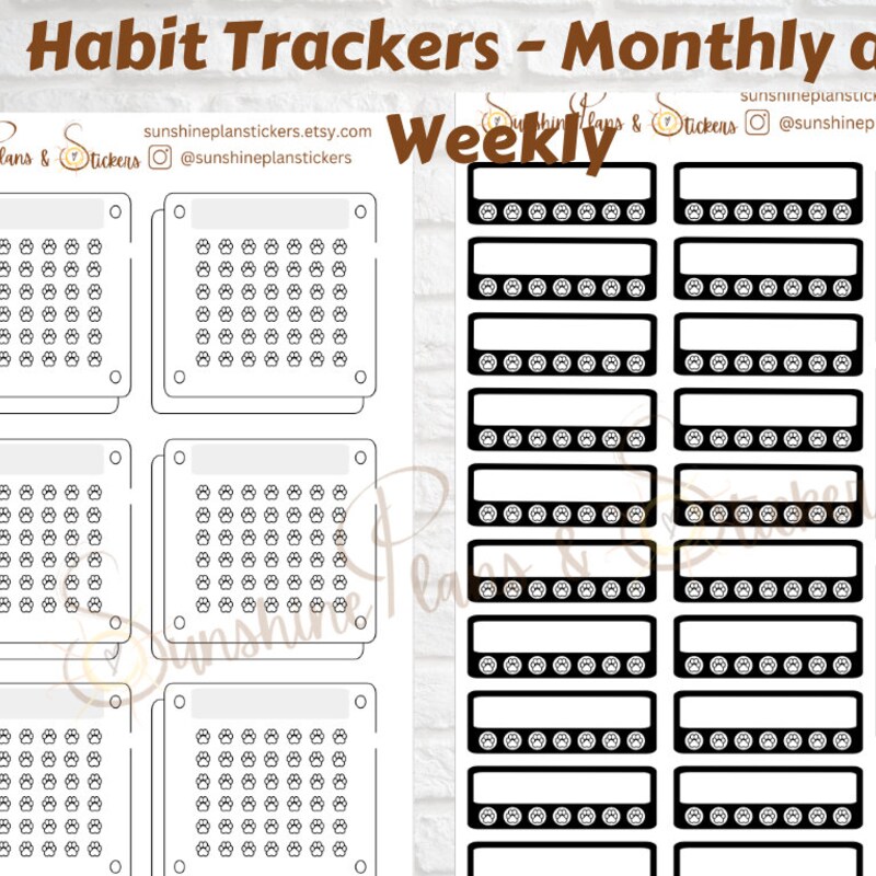 Habit Tracker Stickers - Etsy