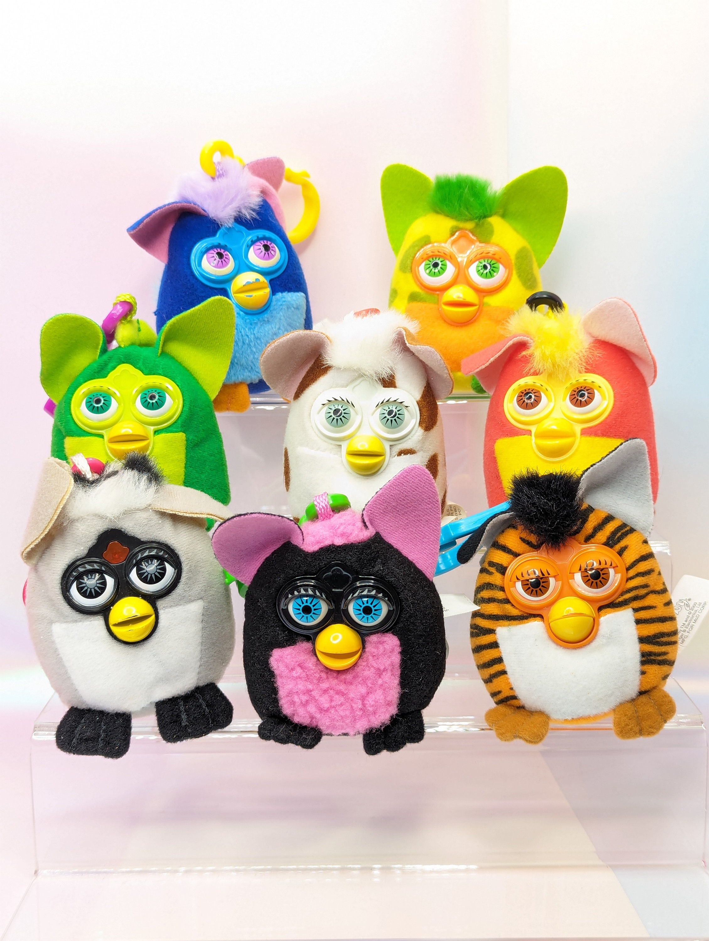 You Choose: Furby Keychains Mcdonald’s Soft Toy Plush Doll Clip-on Key ...