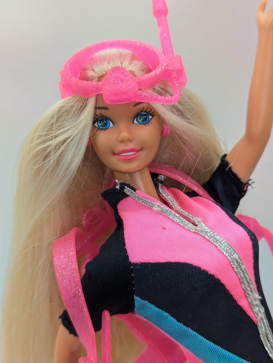 Ocean Friends Barbie With Magical Wet Suit 15428 Mattel 1996 Scuba Tank ...