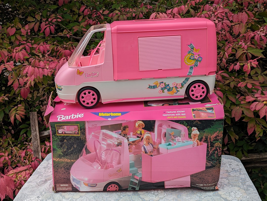 Barbie Motorhome 1996 Traveling Home Kitchen Lights & Sounds Mattel ...