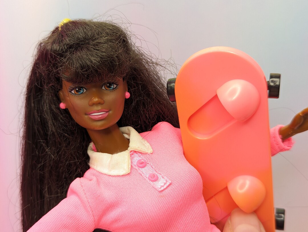 African American Barbie and Ginger Skateboard Doll 1997 Mattel AA 17369 ...