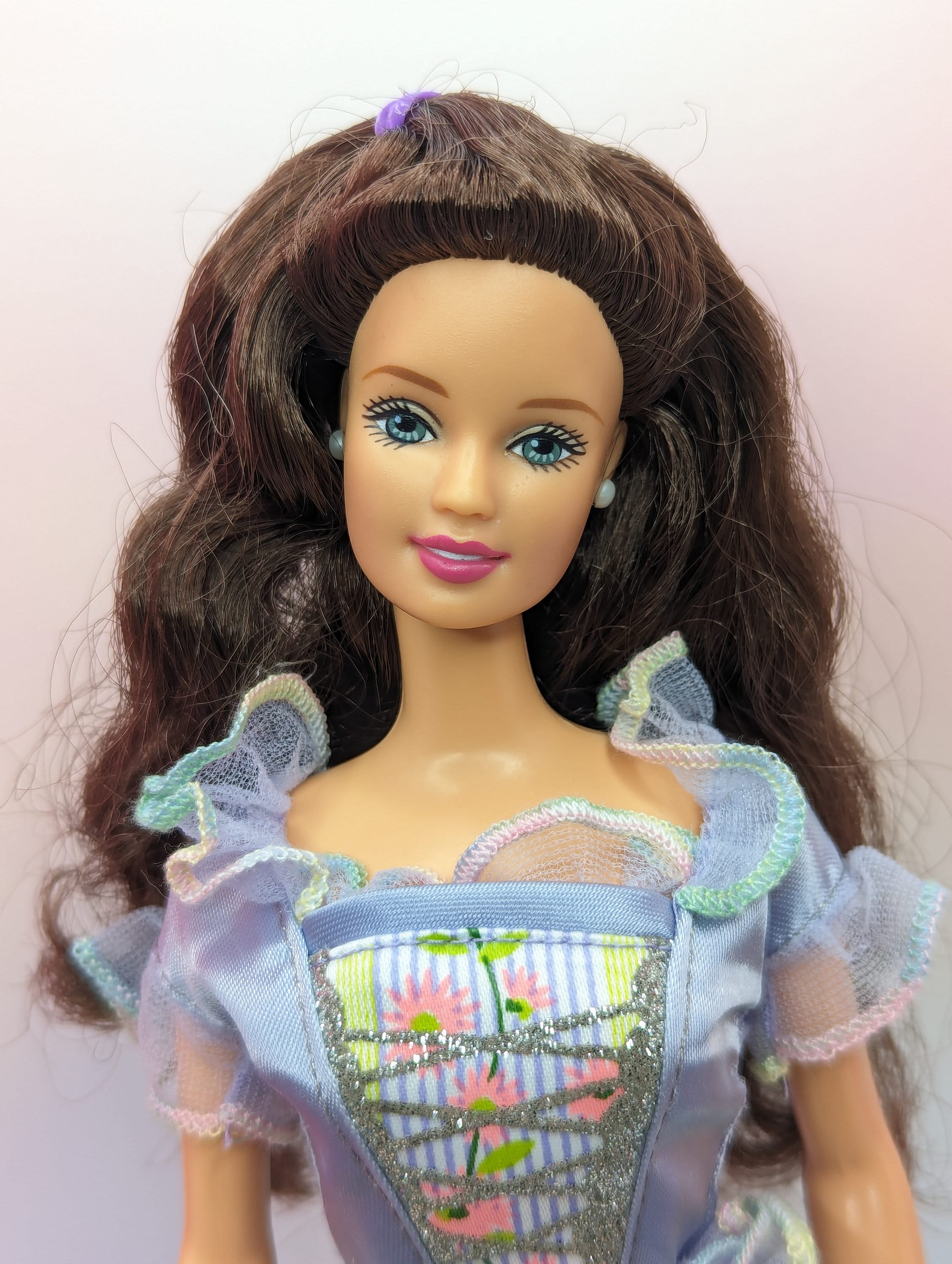 Princess Brunette Barbie Doll 2000 Mattel 28266 My First Barbie Easy To Dress Purple Vintage 80s
