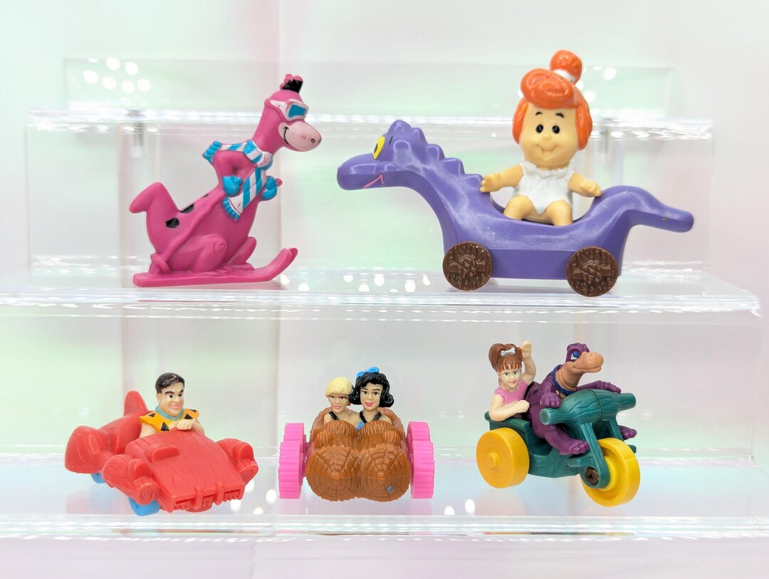 Lot of Flintstones Figures & Cars Kid Wilma in Dinosaur Mcdonald's Toy ...