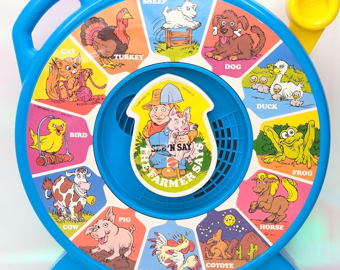 Vintage See N’ Say the Farmer Says Sight Word Speaking Toy 1989 Mattel ...