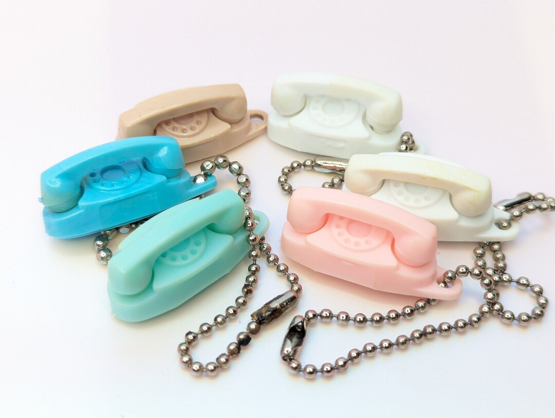 You Choose: Princess Phone Keychain Telephone Key Ring Vintage 60s ...