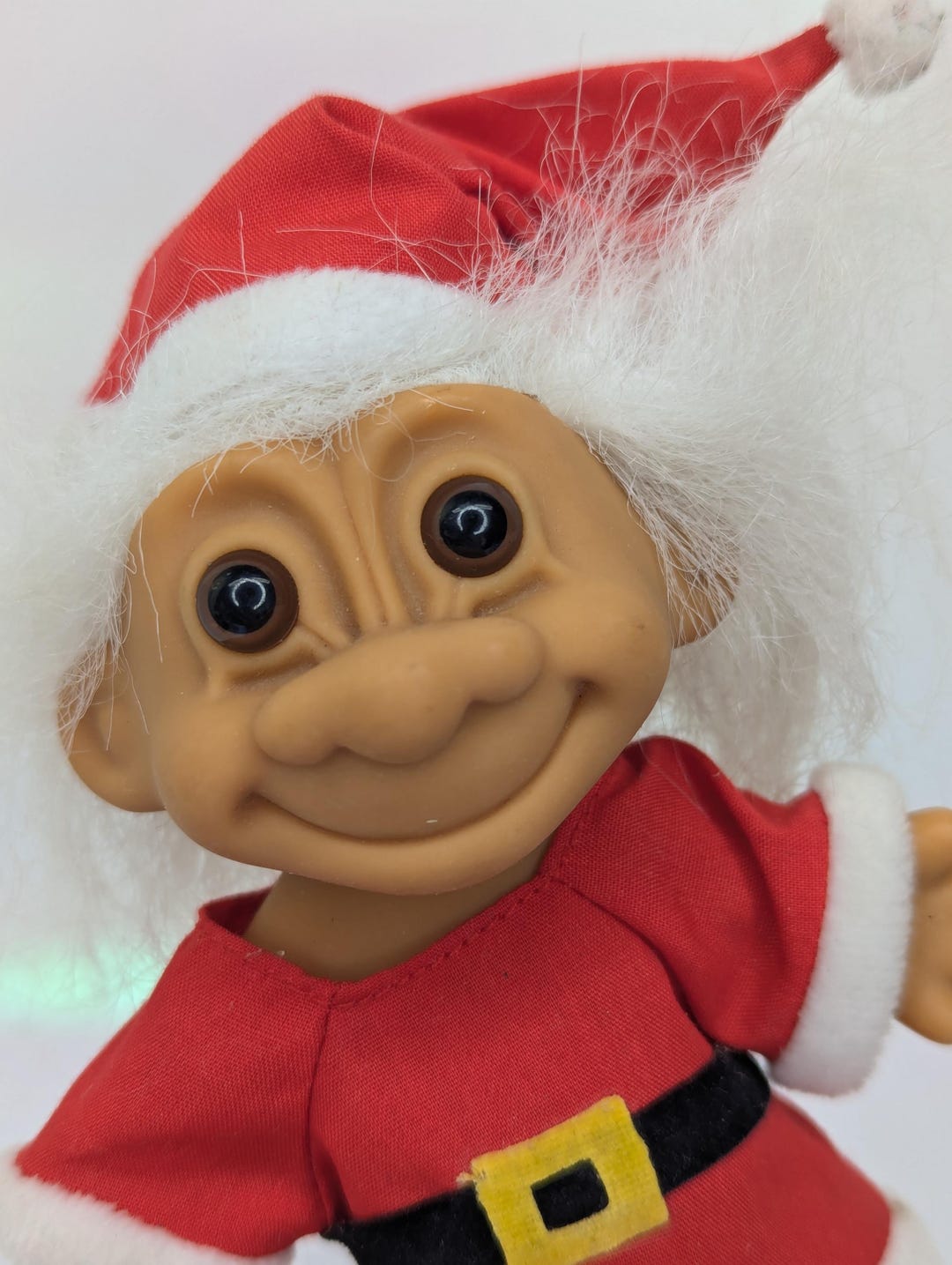 Santa Claus Russ Troll Doll 4" White Hair Brown Eyes Holiday Christmas ...