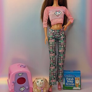 Barbie Kitty Fun Doll 2000 Mattel 28866 Brunette Barbie With ...