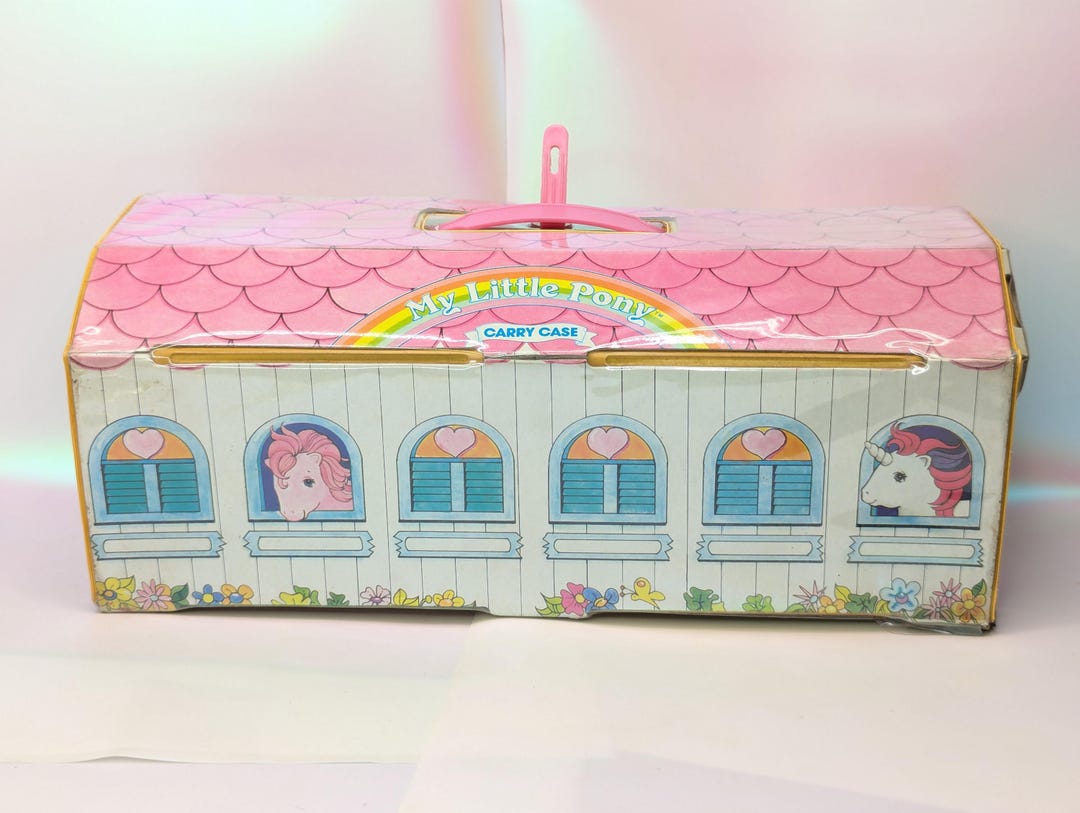 My Little Pony Carrying Case 1983 Horse Stable Barn Carry Display Case ...