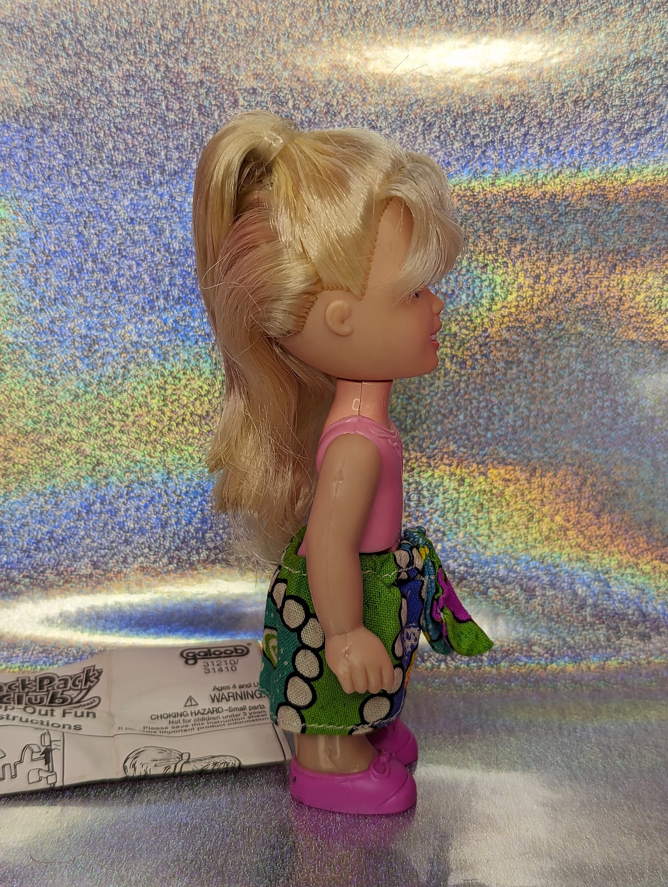 The Backpack Club Sandy Doll Beach Party 1997 Galoob 5 Poseable Doll ...