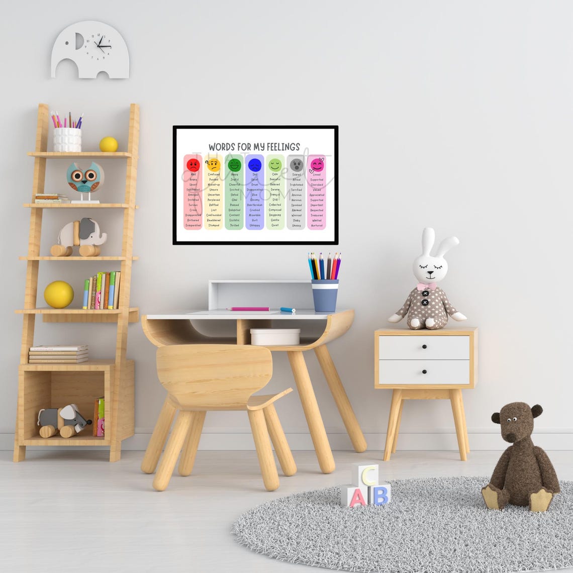 Emotions Chart for Kids - Feelings Chart for Calm Down Corner, School ...