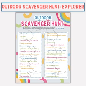 Printable Scavenger Hunts for Kids | Indoor & Outdoor Cognitive ...