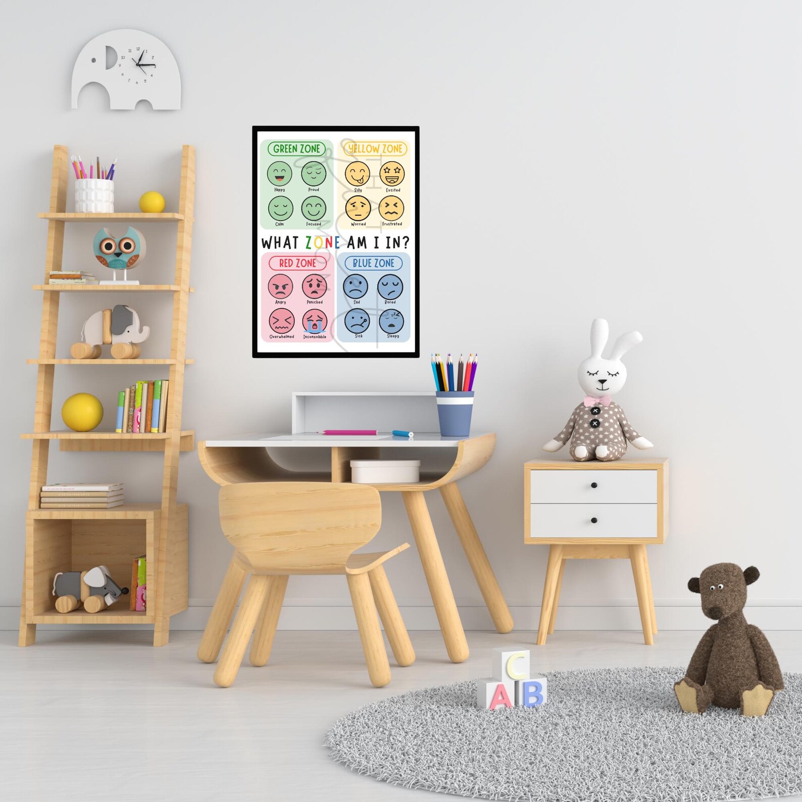 Zones of Regulation Emotions Chart for Kids | Printable Emotional ...