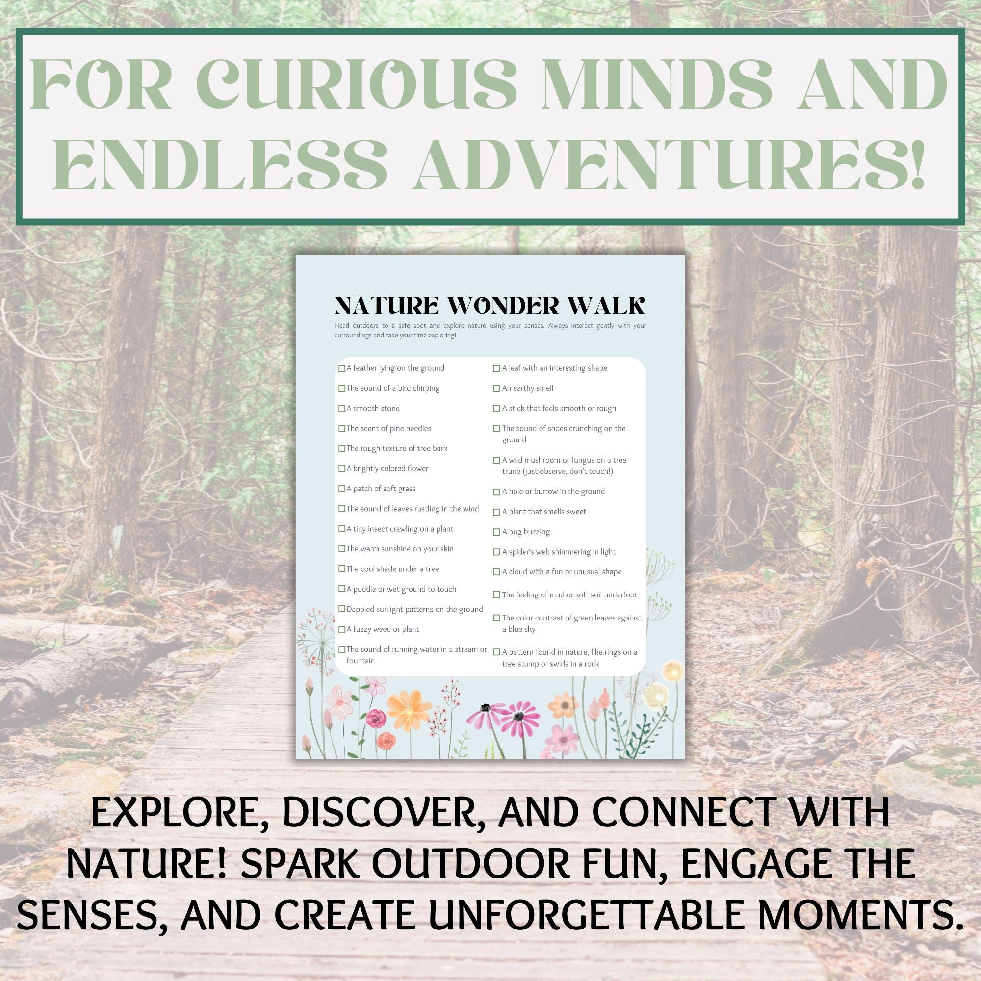 Printable Nature Scavenger Hunt for Kids - Outdoor Sensory Activity ...