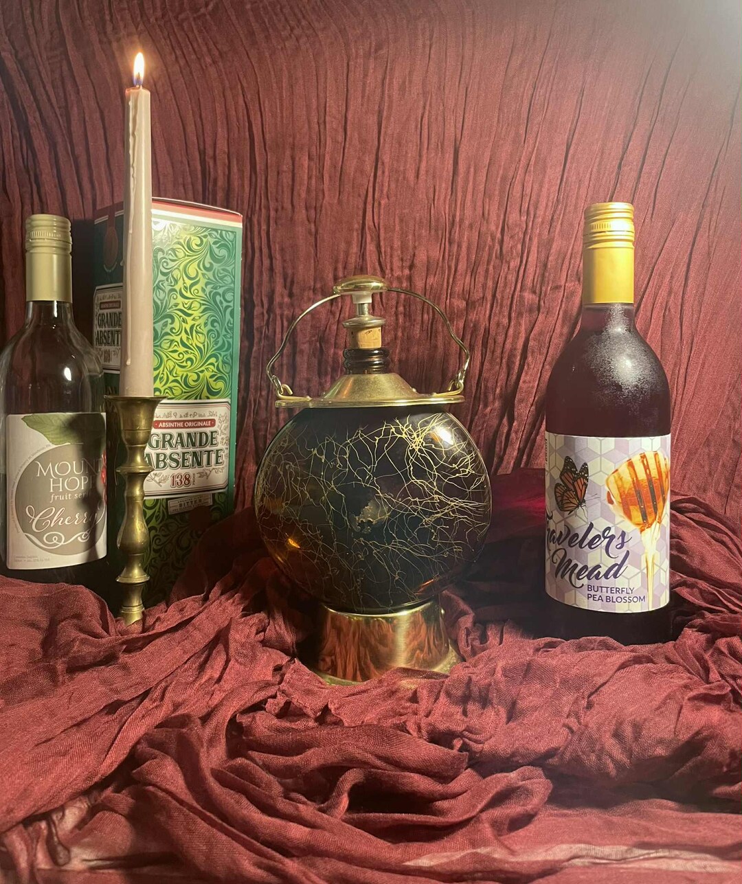 Vintage Mid-century | 1960's Amber & Gold Glass Musical Decanter | Blue ...