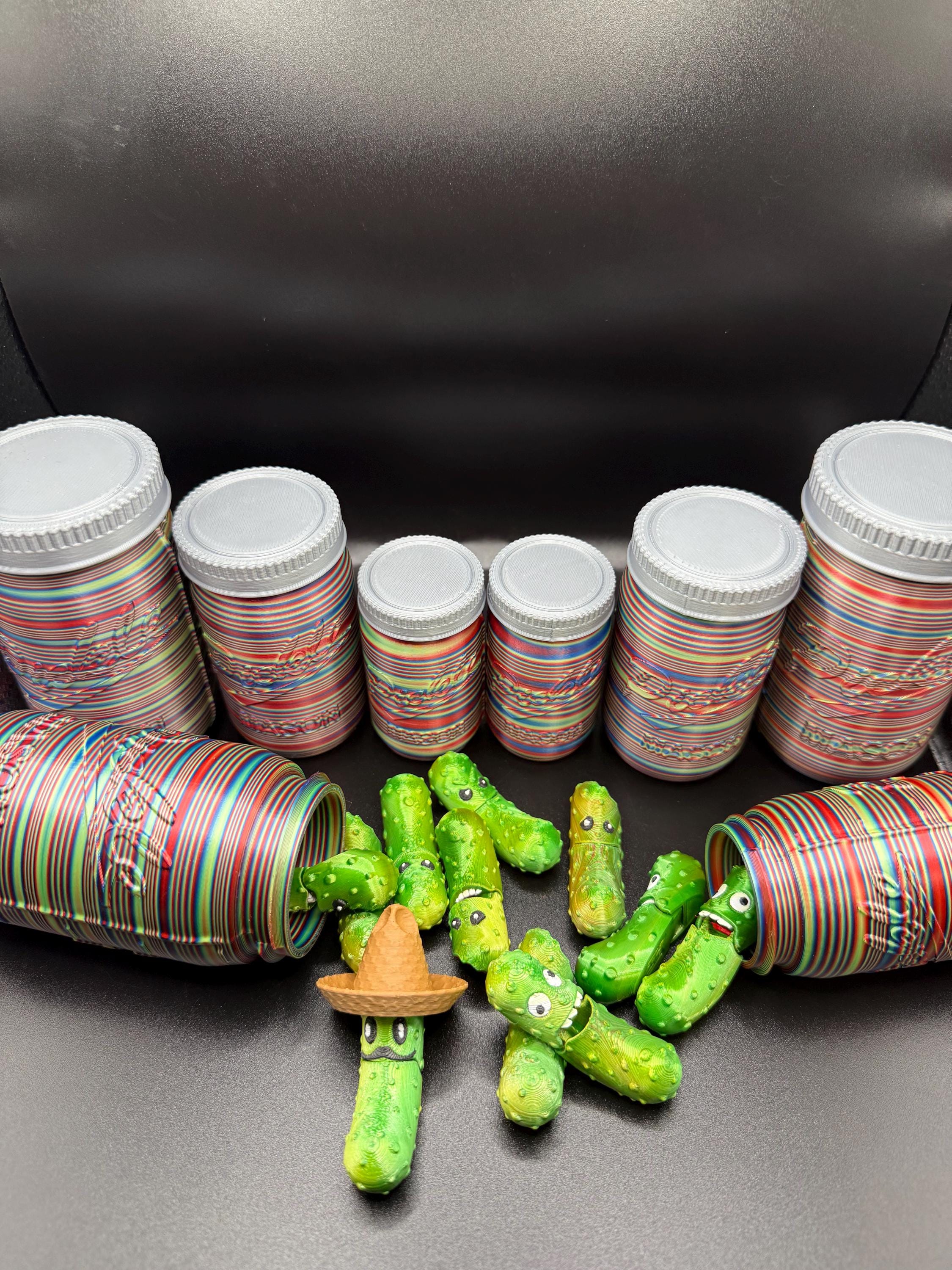 Jar of Pickles Random Mix of Pickles Tickle the Pickle 3D Printed - Etsy