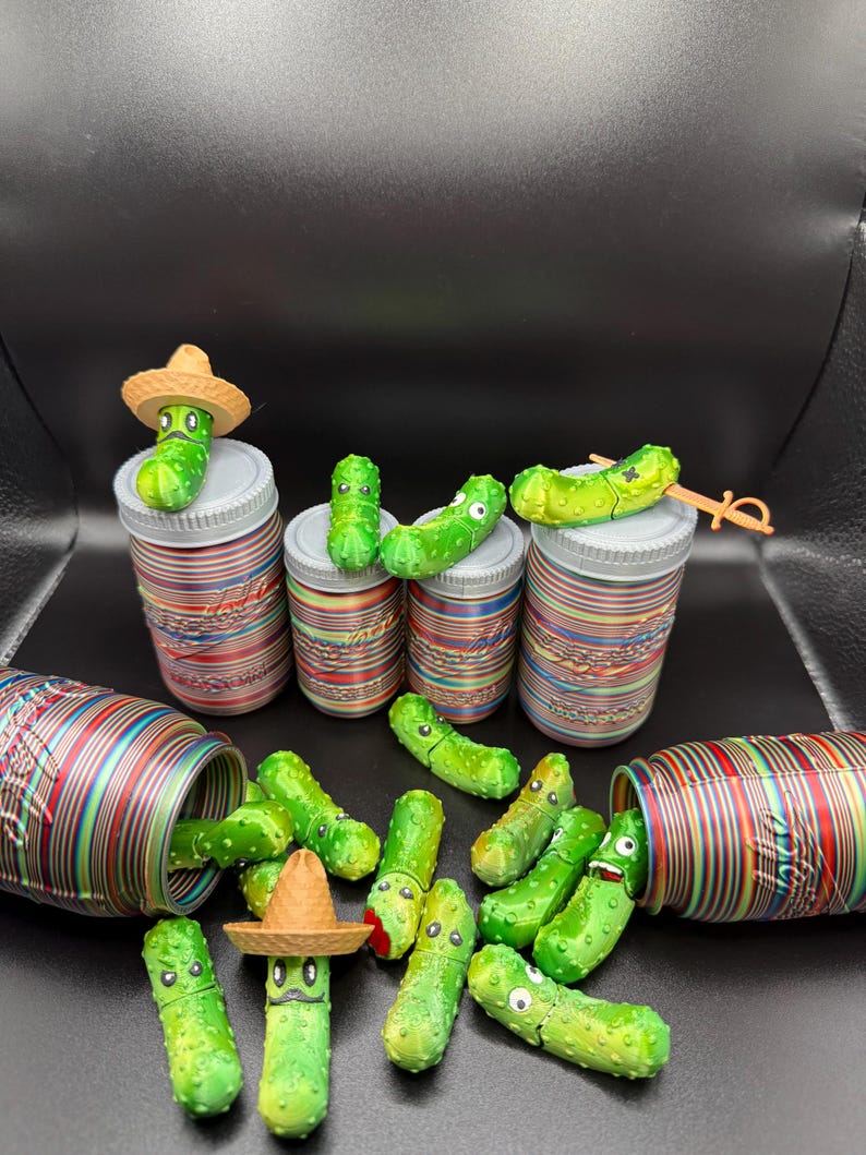 Jar of Pickles Random Mix of Pickles Tickle the Pickle 3D Printed - Etsy