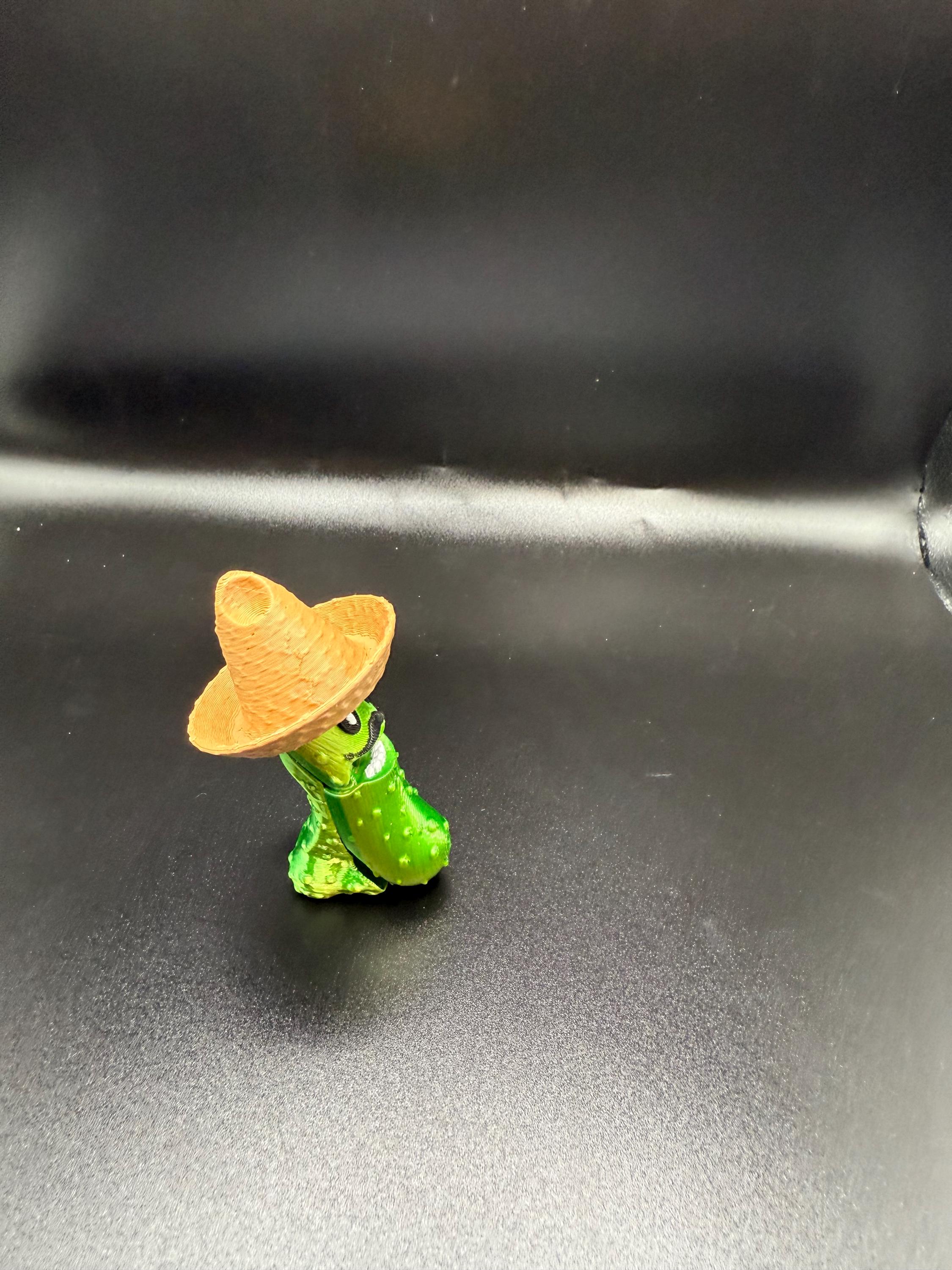 Mustache Tickle Pickle Pedro Sombrero Fidget Keychain Ornament - Etsy