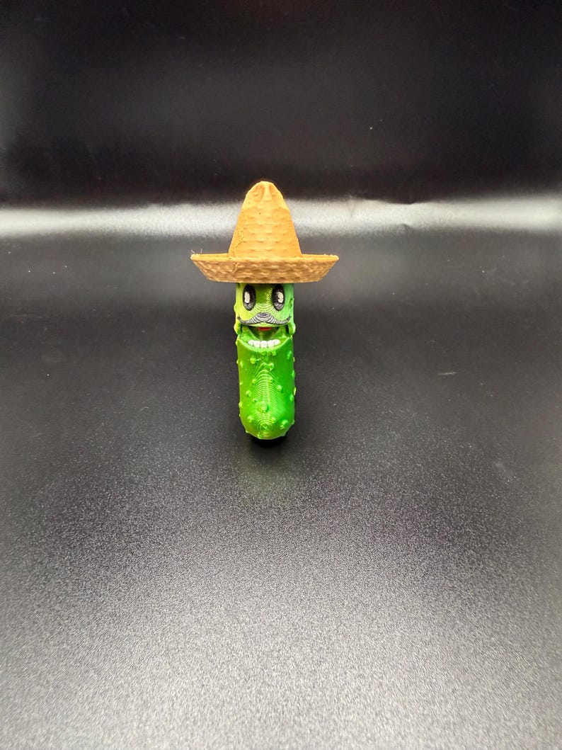 Mustache Tickle Pickle Pedro Sombrero Fidget Keychain Ornament - Etsy