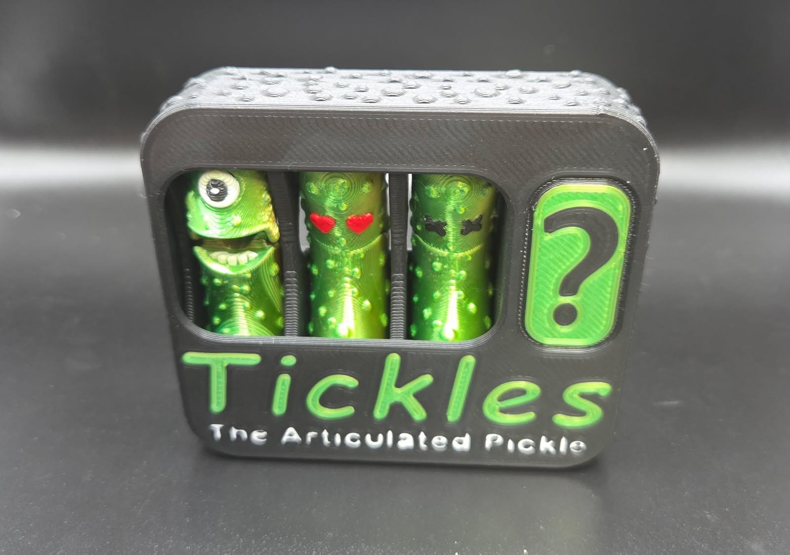 Pickle Tickles the Pickle 3D Printed Articulated Keychain Fidget Toy Ornament Pickles - Etsy