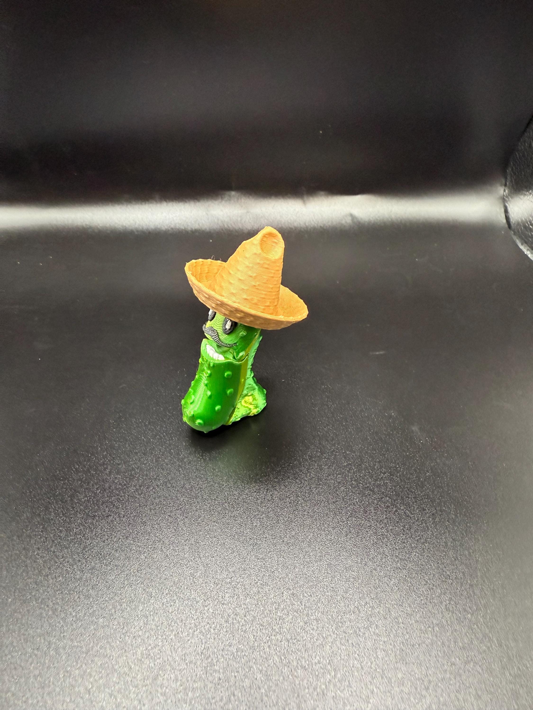 Mustache Tickle Pickle Pedro Sombrero Fidget Keychain Ornament - Etsy