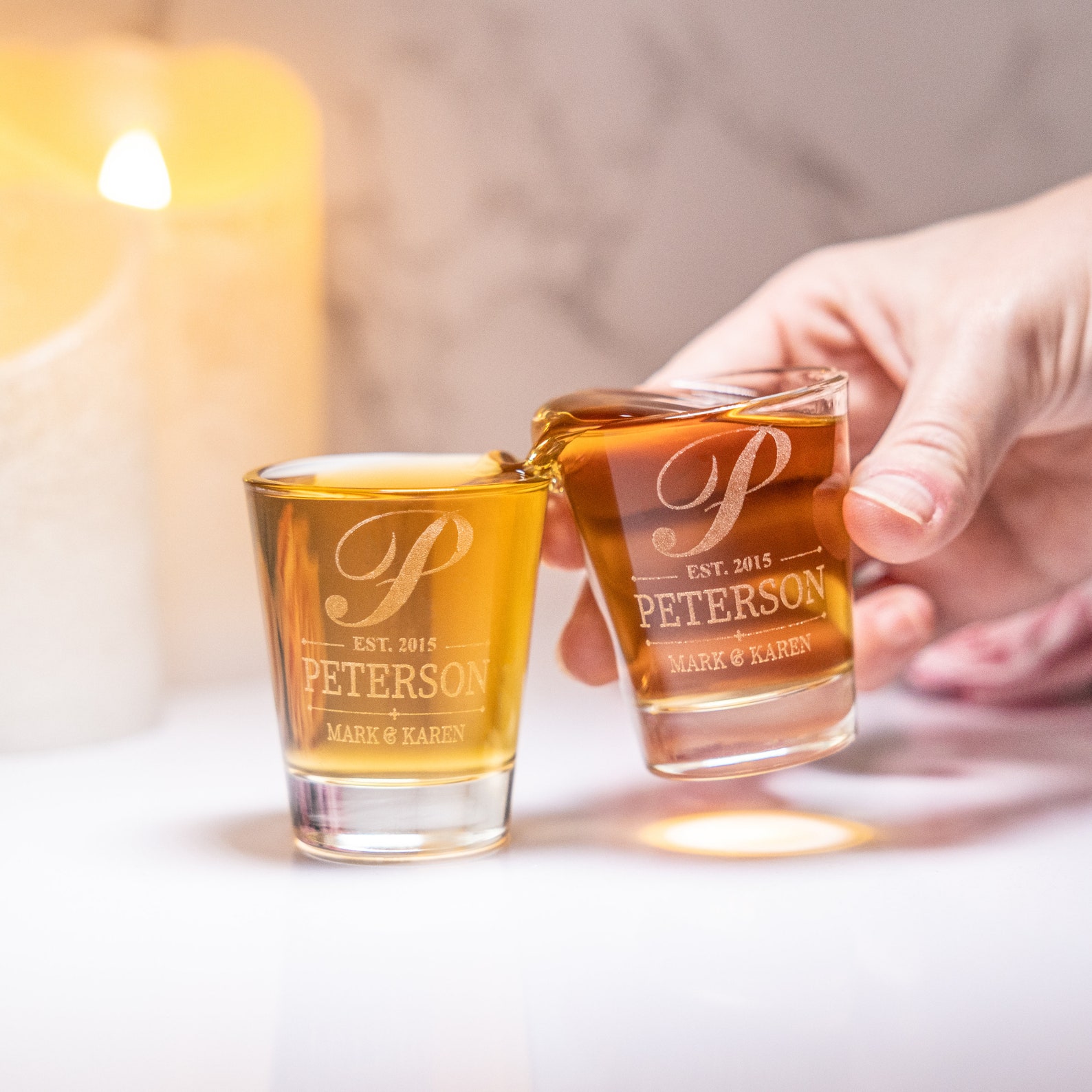 Personalized Shot Glass Set of 2 – Custom Engraved 2oz Shot Glasses ...