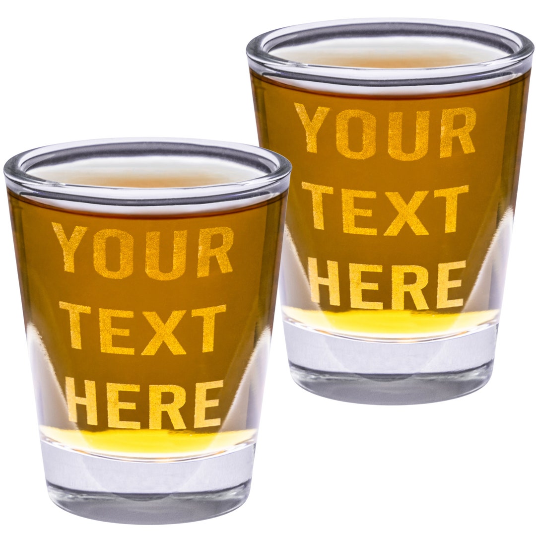 Personalized Shot Glass Set of 2 – Custom Engraved 2oz Shot Glasses ...