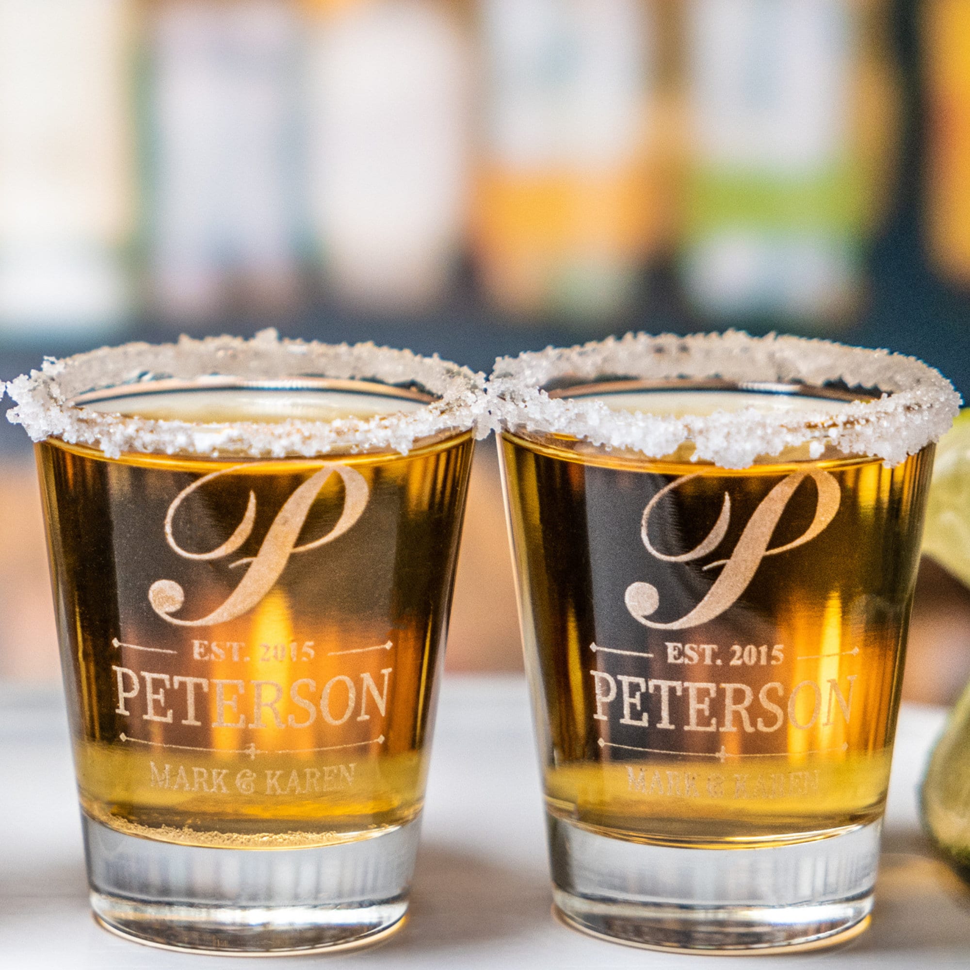 Personalized Shot Glass Set of 2 – Custom Engraved 2oz Shot Glasses ...