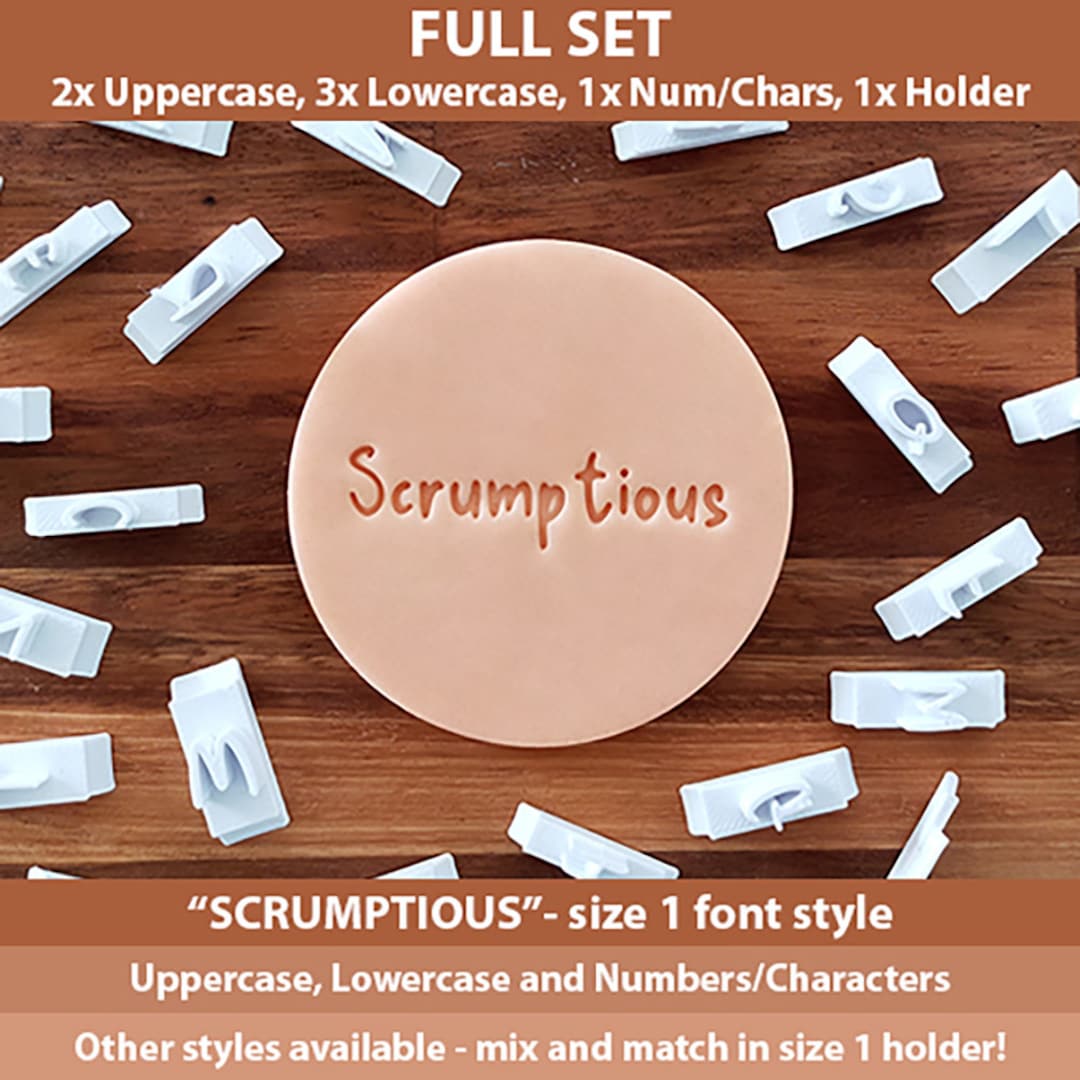 FULL SET - Scrumptious Font Alphabet / Letter / Number / Character Sets ...