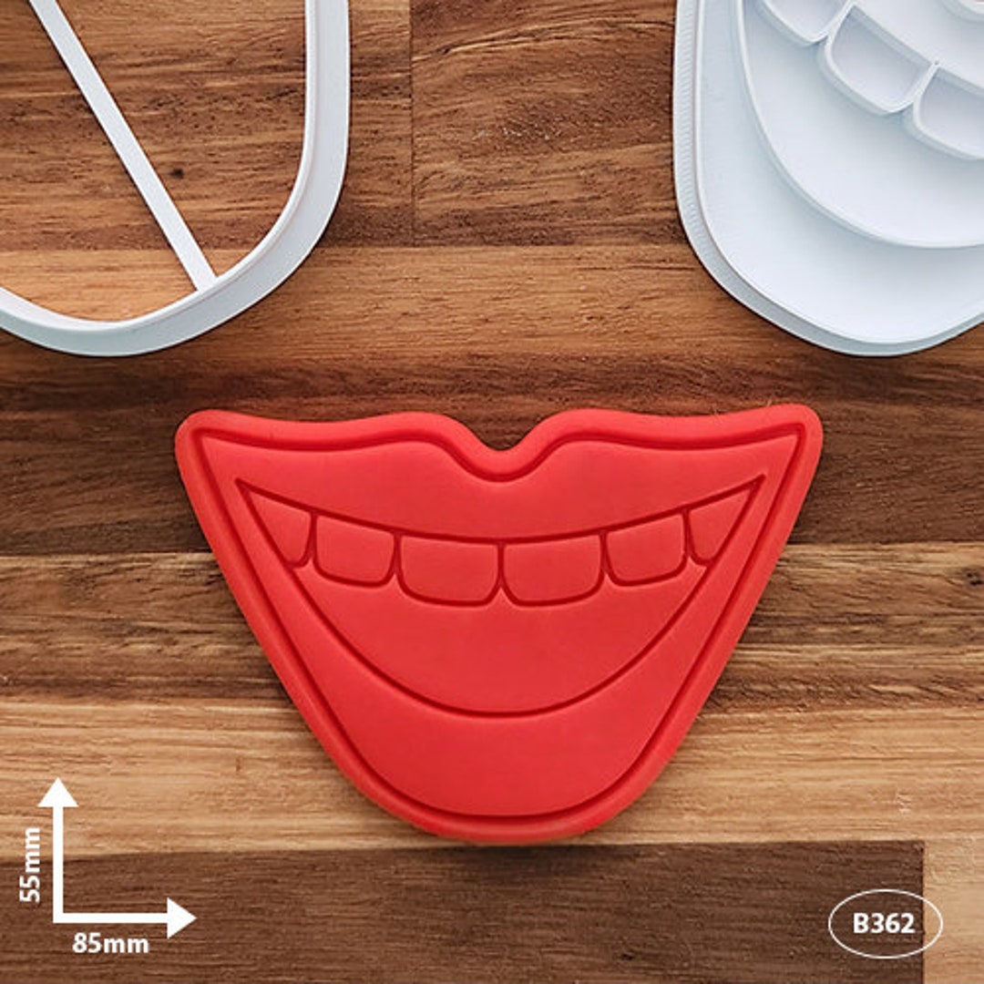 Big Smile Cookie Cutter and Fondant Stamp Set - Etsy