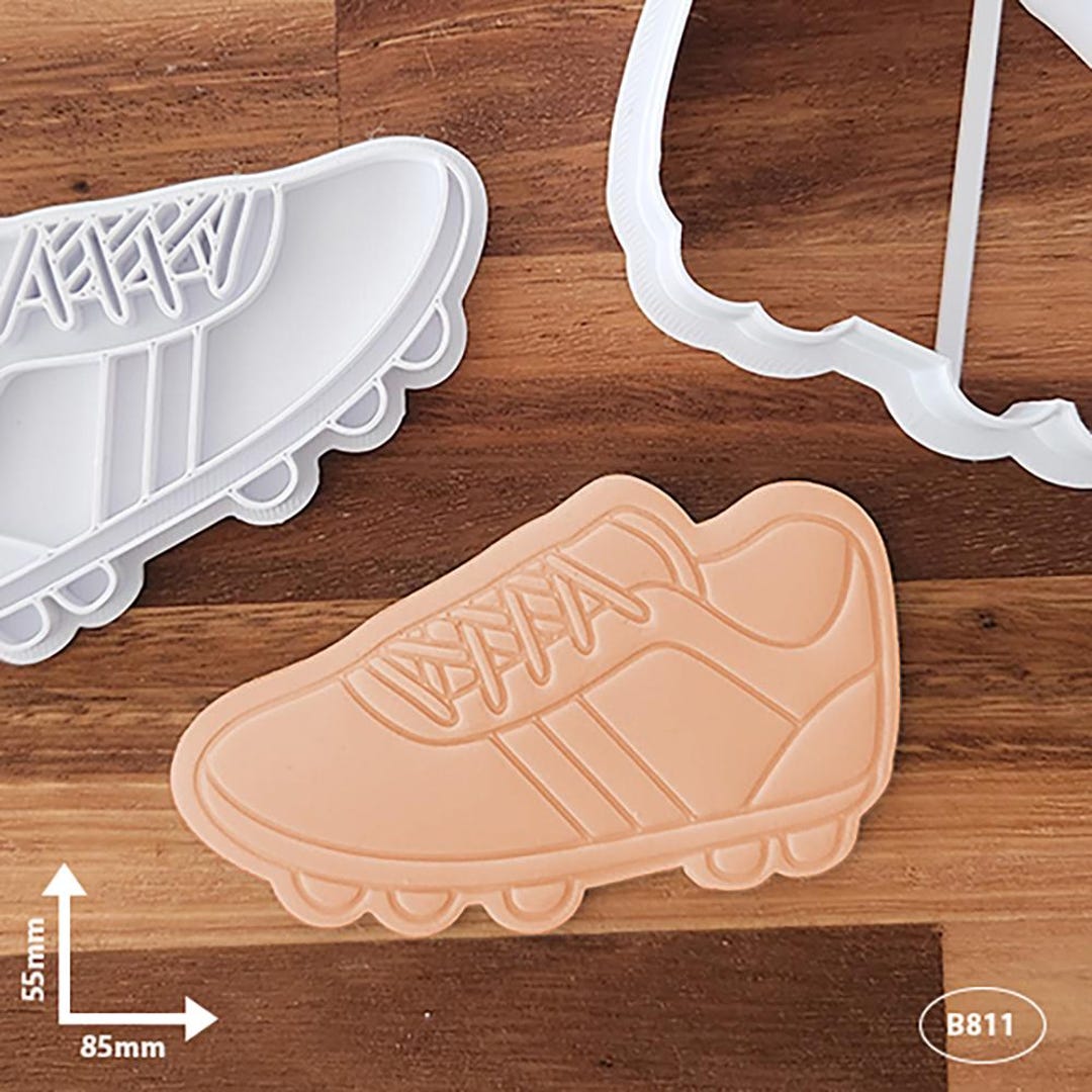 Football / Soccer Boot Cookie Cutter and Fondant Stamp Set - Etsy Australia
