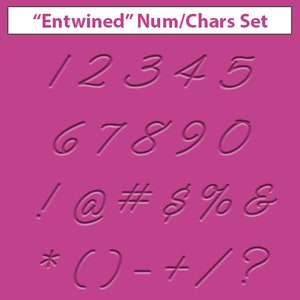 FULL SET - Entwined Font Alphabet / Letter / Number / Character Sets ...