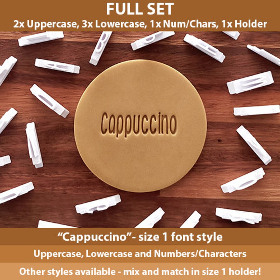 FULL SET Cappuccino Font Alphabet / Letter / Number / Character Sets ...