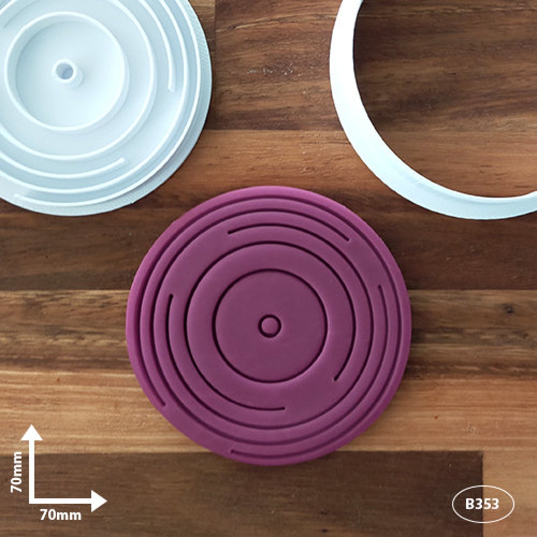 Vinyl Record Cookie Cutter and Fondant Stamp Set - Etsy Australia