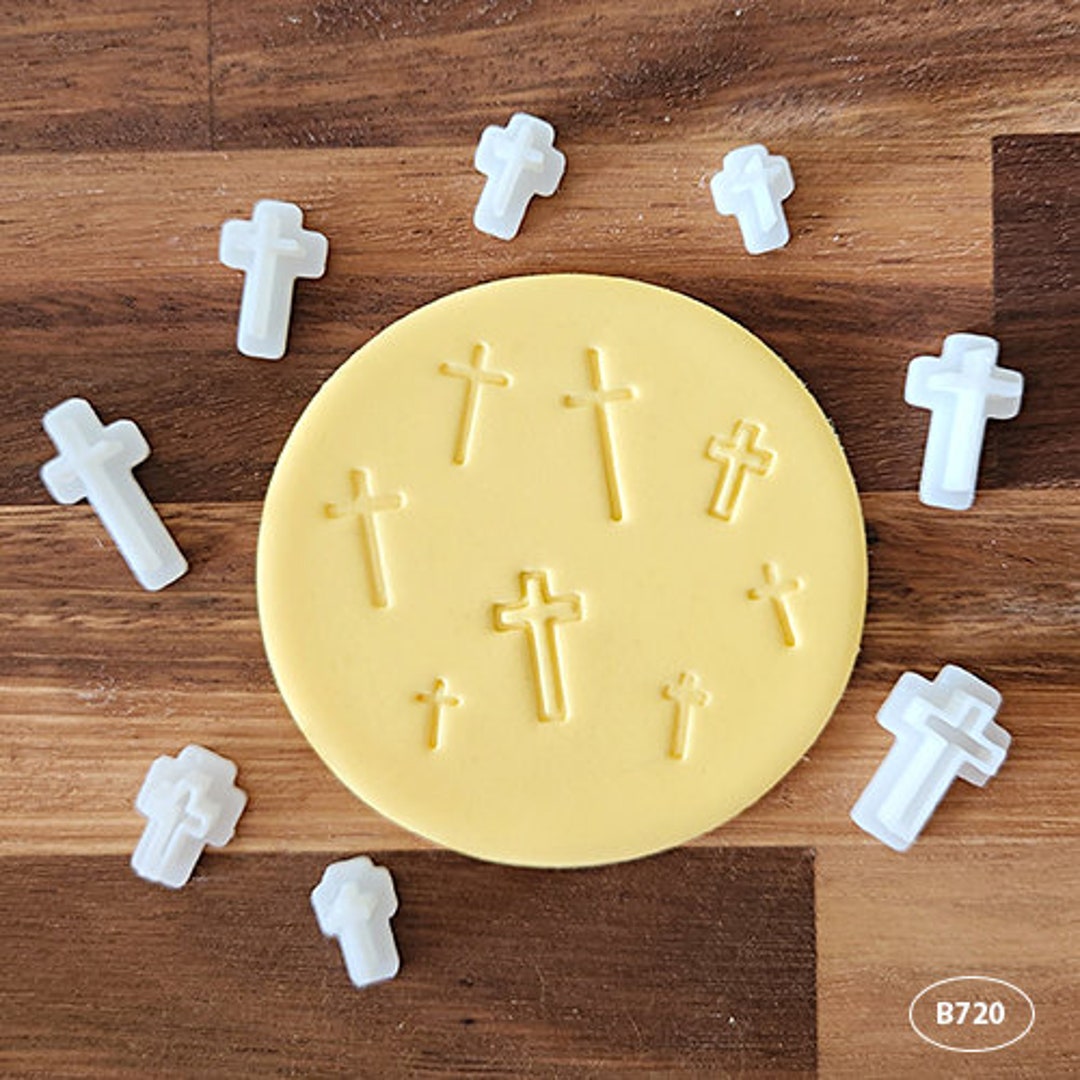 Mini Cross Fondant Stamps Set of Eight 8 Perfect to Decorate Baptism ...
