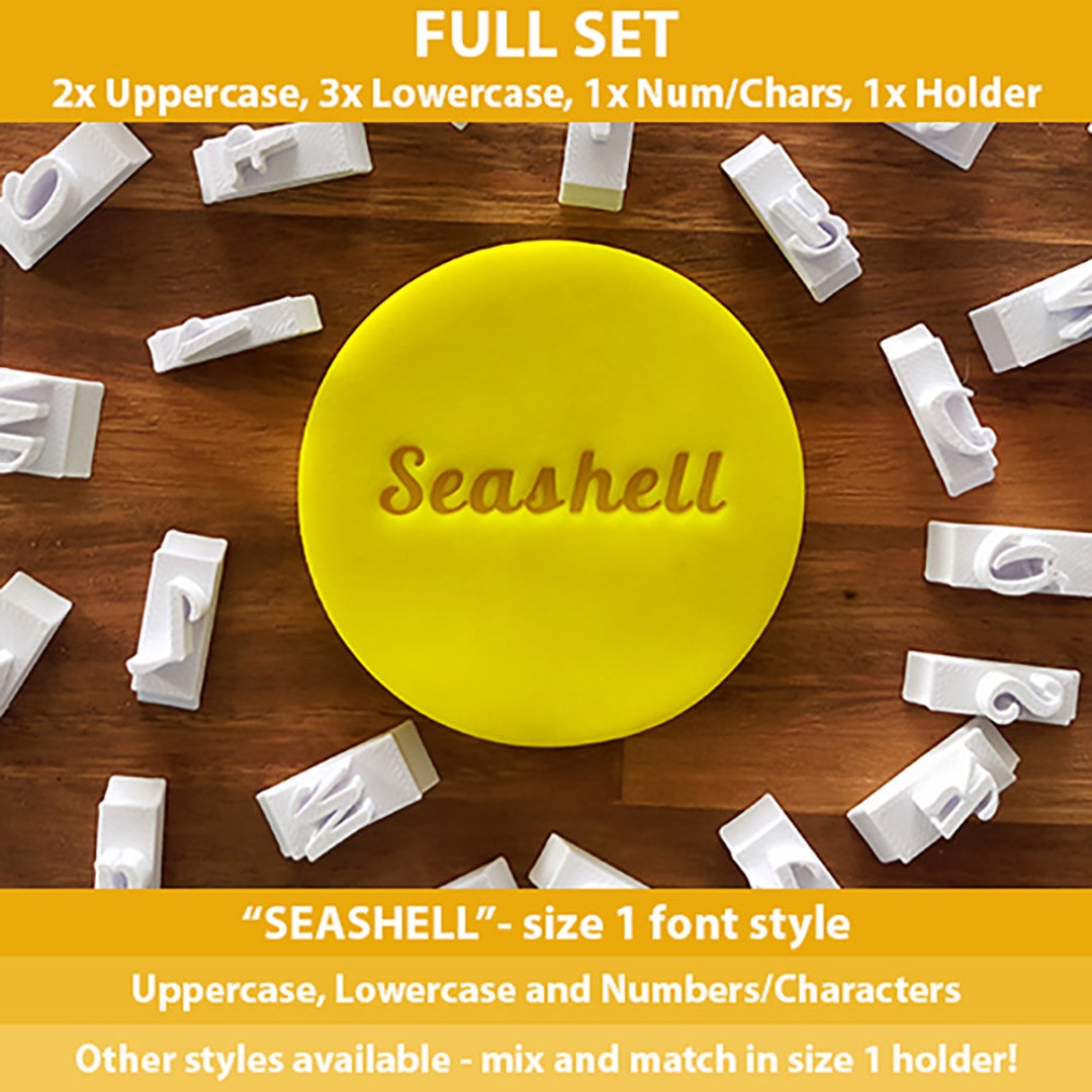 FULL SET Seashell Font Alphabet / Letter / Number / Character Sets Size ...