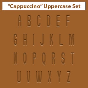 FULL SET - Cappuccino Font Alphabet / Letter / Number / Character Sets ...